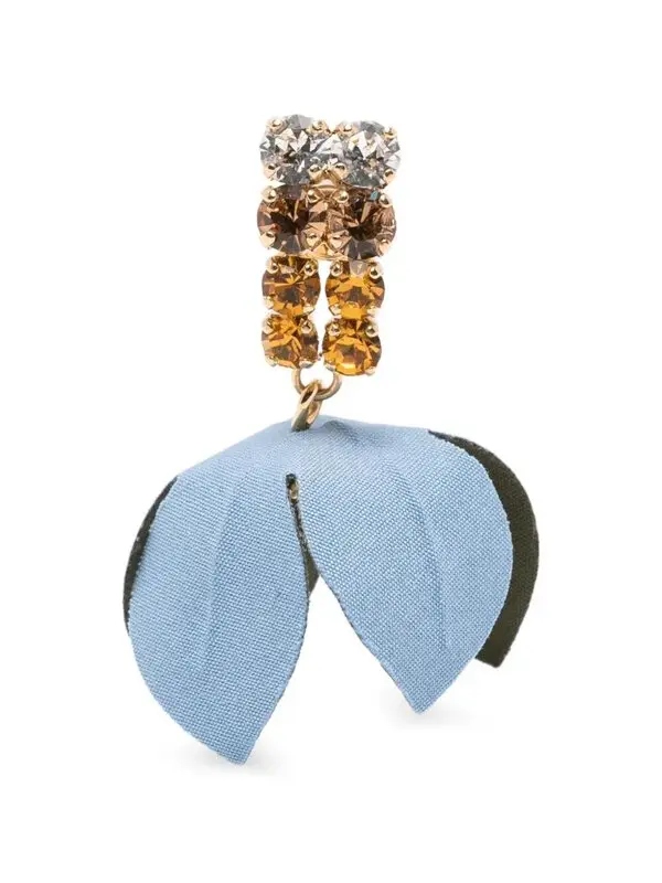Marni Floral Earrings - Blue