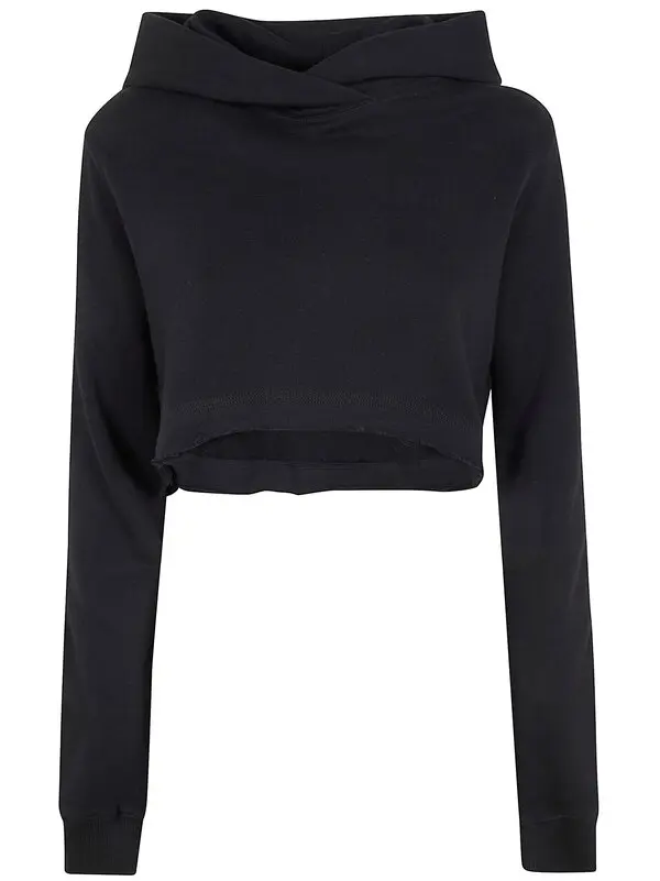 THOM KROM Hooded Cropped Fleece