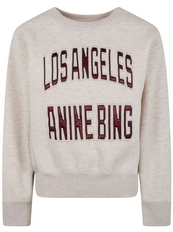 ANINE BING Harry Shrunken Sweatshirt La - Beige