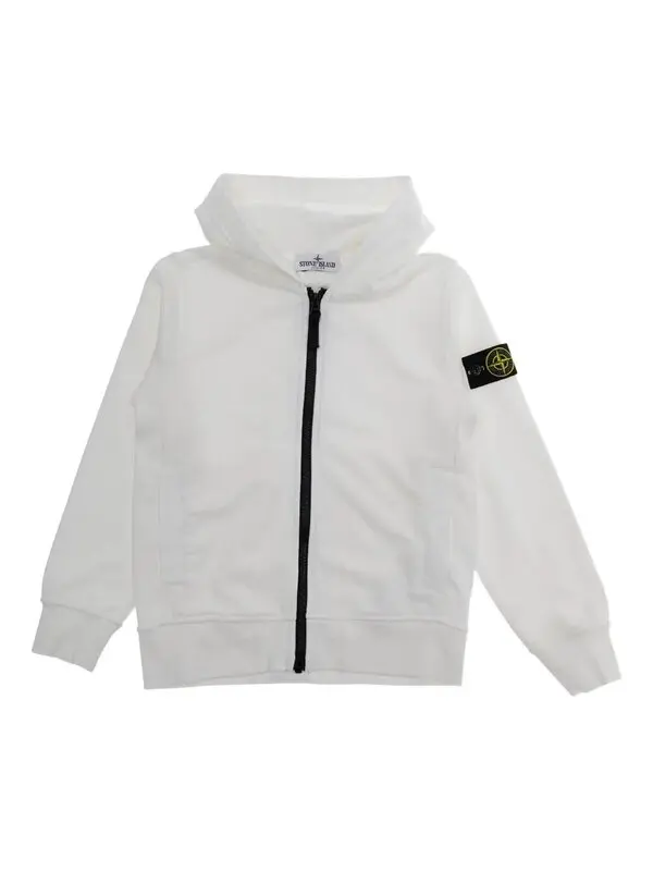 Stone Island Zip Up Cardigan - White