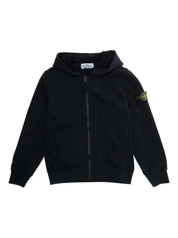 Stone Island Zip Up Cardigan - Black