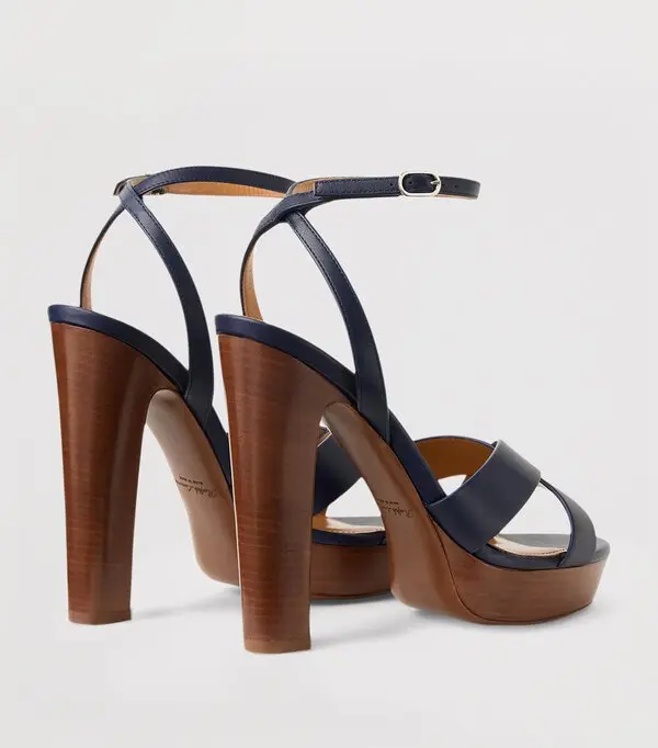 Ralph Lauren Calfskin Cleary Platform Sandals