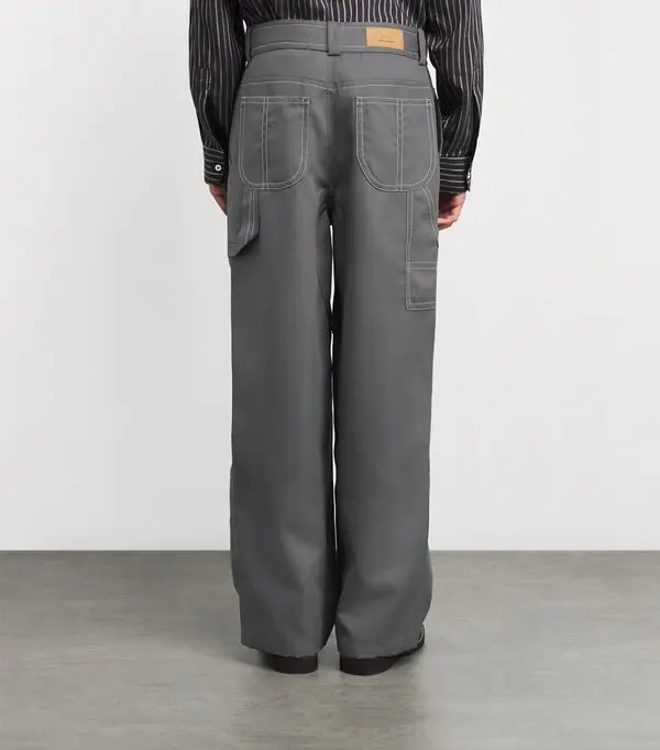 AMI Paris Wool Canvas Workwear Trousers