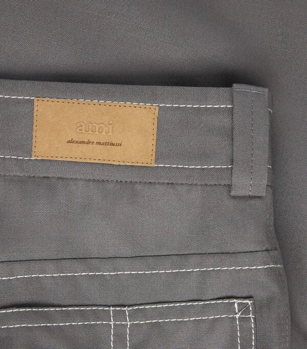 AMI Paris Wool Canvas Workwear Trousers