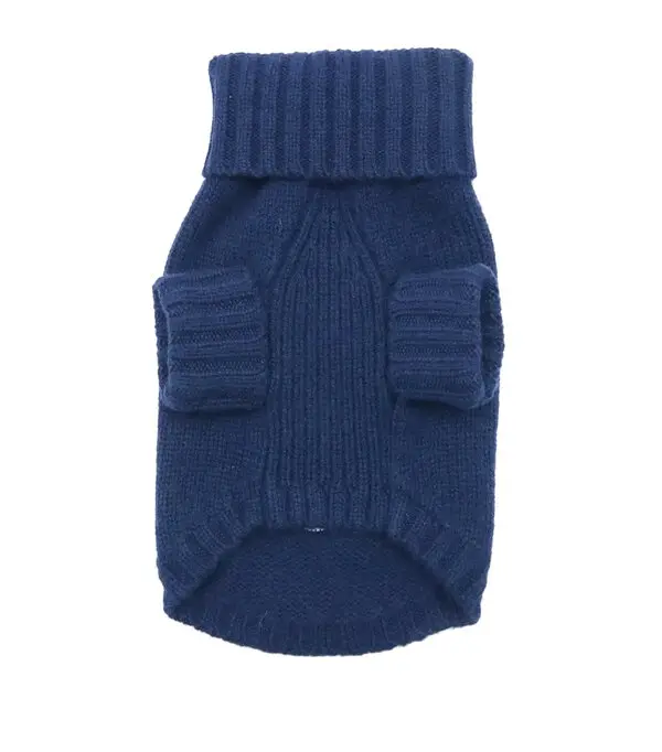 Ralph Lauren Wool-cashmere Polo Bear Dog Sweater - Navy