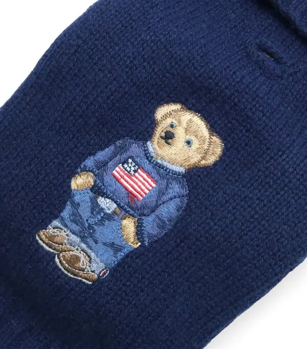 Ralph Lauren Wool-cashmere Polo Bear Dog Sweater - Navy