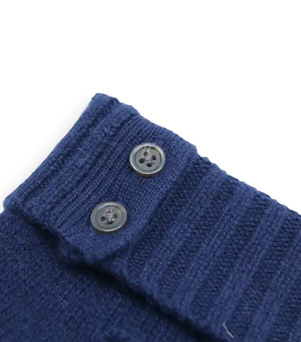 Ralph Lauren Wool-cashmere Polo Bear Dog Sweater - Navy