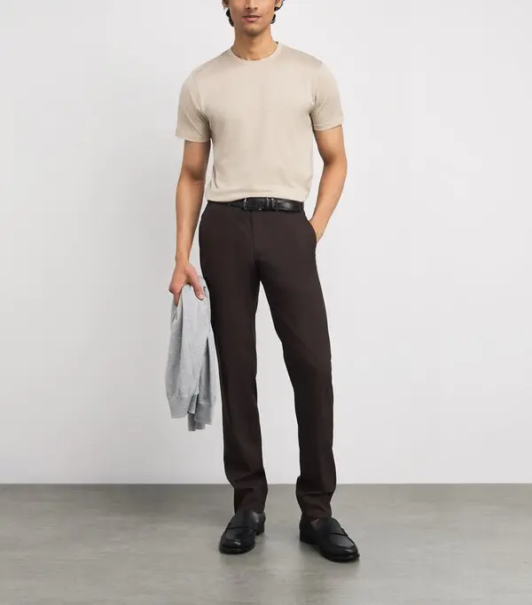 Sunspel Supima Cotton Classic T-shirt - Beige