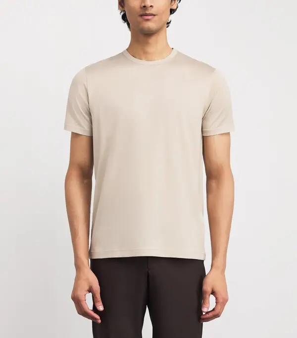 Sunspel Supima Cotton Classic T-shirt - Beige