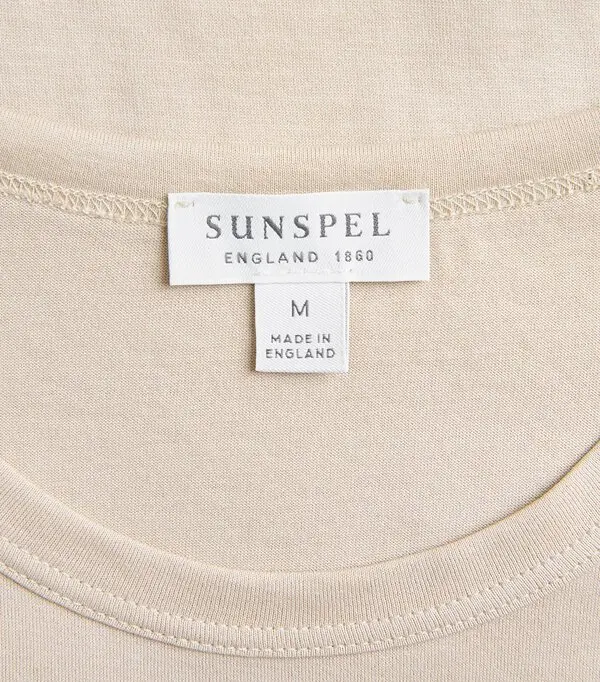 Sunspel Supima Cotton Classic T-shirt - Beige
