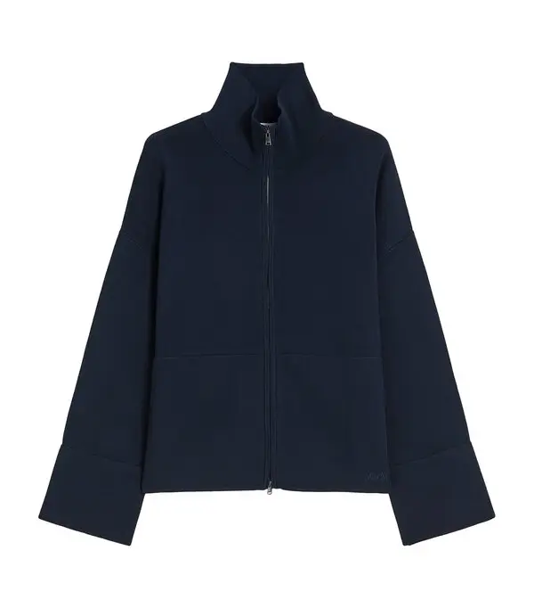 Max Mara High-neck Zip-up Cardigan - Blue