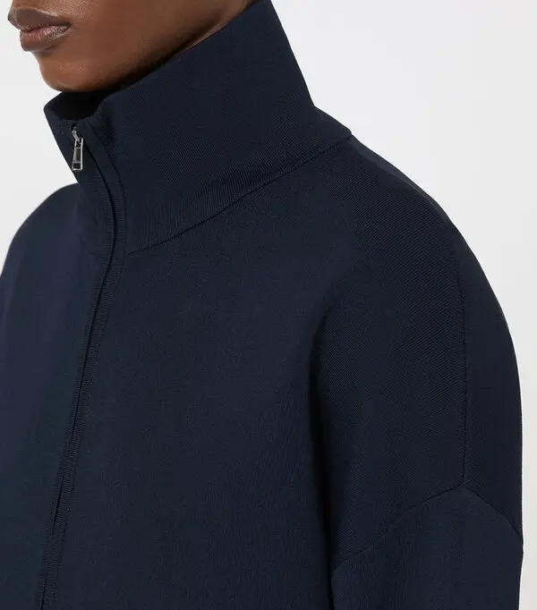Max Mara High-neck Zip-up Cardigan - Blue
