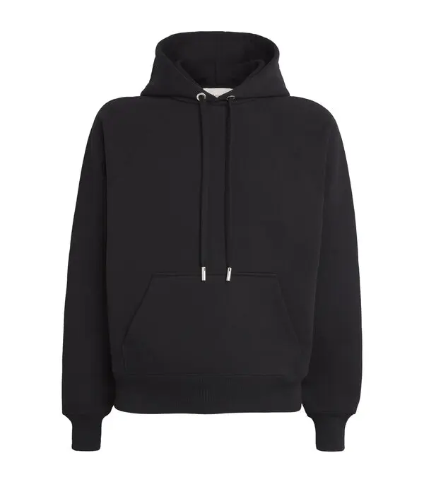 AMI Paris De Coeur Cotton Hoodie - Black