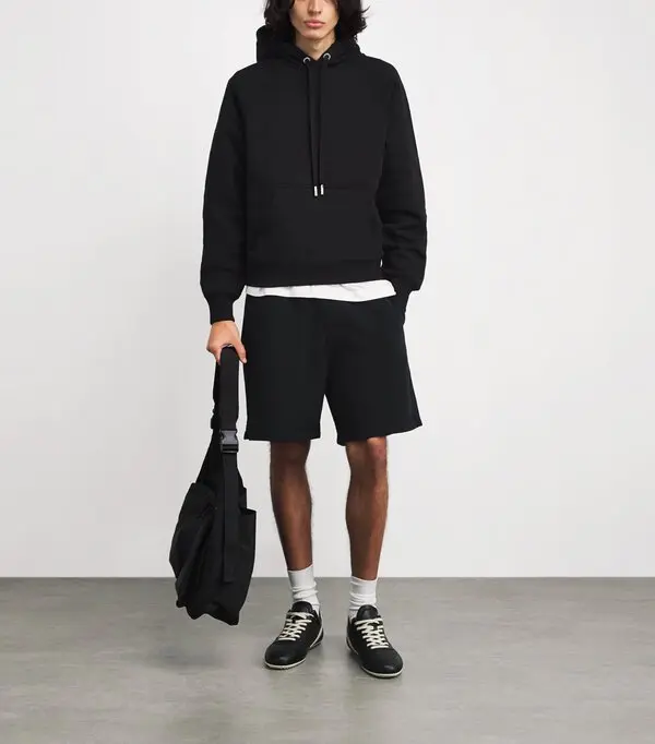 AMI Paris De Coeur Cotton Hoodie - Black
