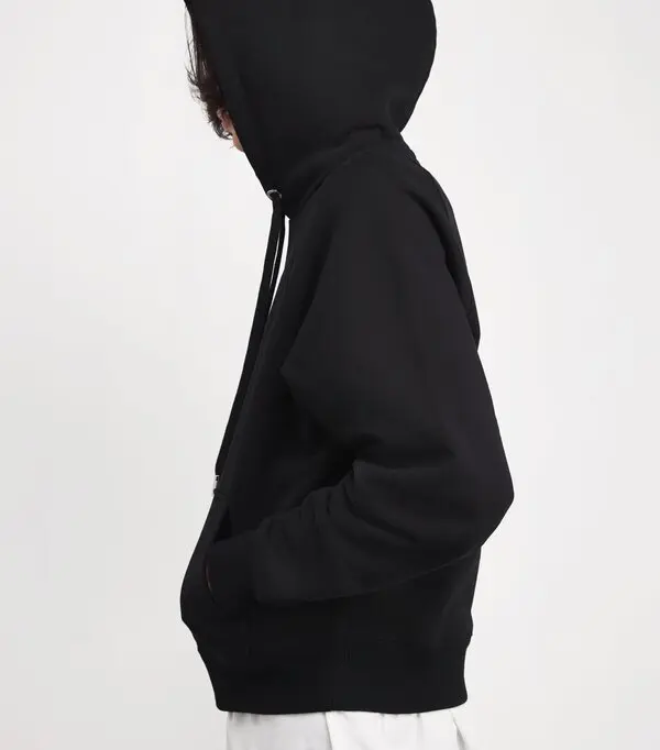 AMI Paris De Coeur Cotton Hoodie - Black