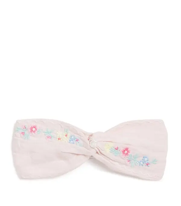 TARTINE ET CHOCOLAT Linen Embroidered Headband - Pink