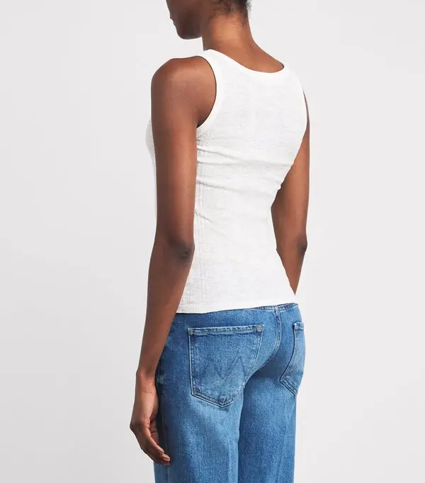 MOTHER Cotton Runner Up Tank Top - Blue