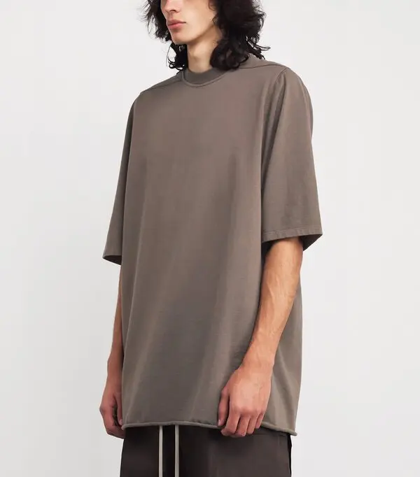 Rick Owens Organic Cotton Jumbo T-shirt - Brown