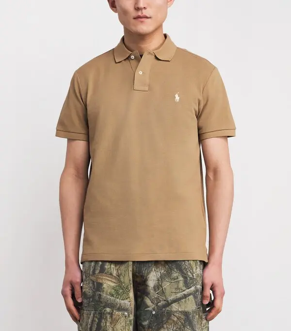 Polo Ralph Lauren Cotton Mesh Custom-fit Polo Shirt - Beige