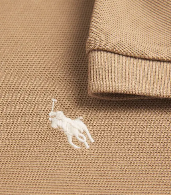 Polo Ralph Lauren Cotton Mesh Custom-fit Polo Shirt - Beige