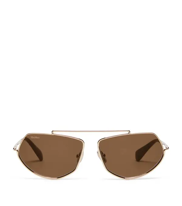 Max Mara Metal Square Sunglasses - Brown