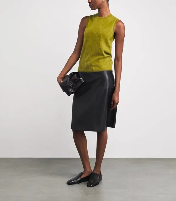 Theory Brushed Cashmere Sweater Vest - Green