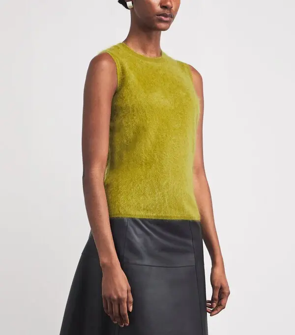 Theory Brushed Cashmere Sweater Vest - Green