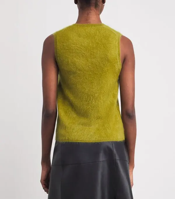 Theory Brushed Cashmere Sweater Vest - Green