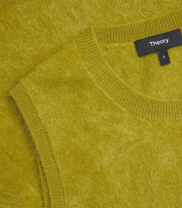 Theory Brushed Cashmere Sweater Vest - Green