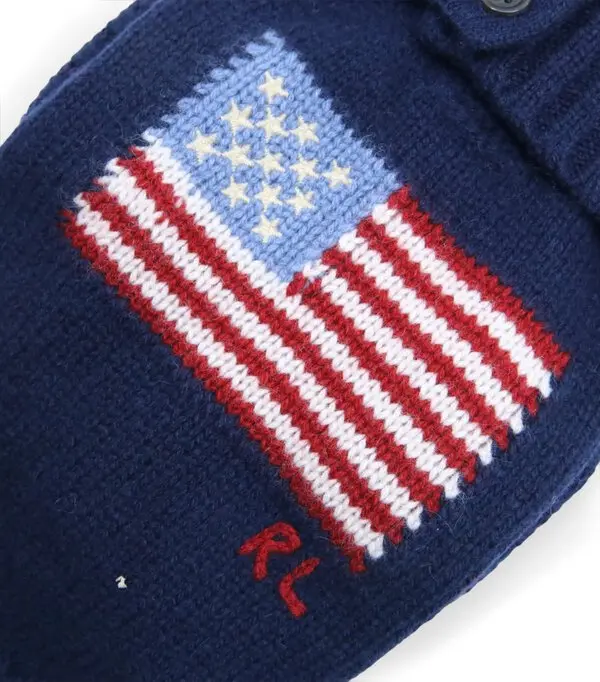 Ralph Lauren Wool-cashmere Flag Dog Sweater - Navy