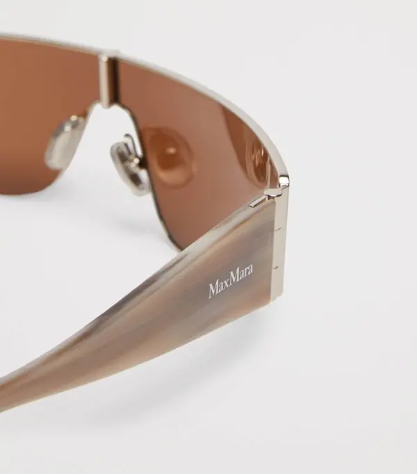 Max Mara Metal Shield Sunglasses - Brown