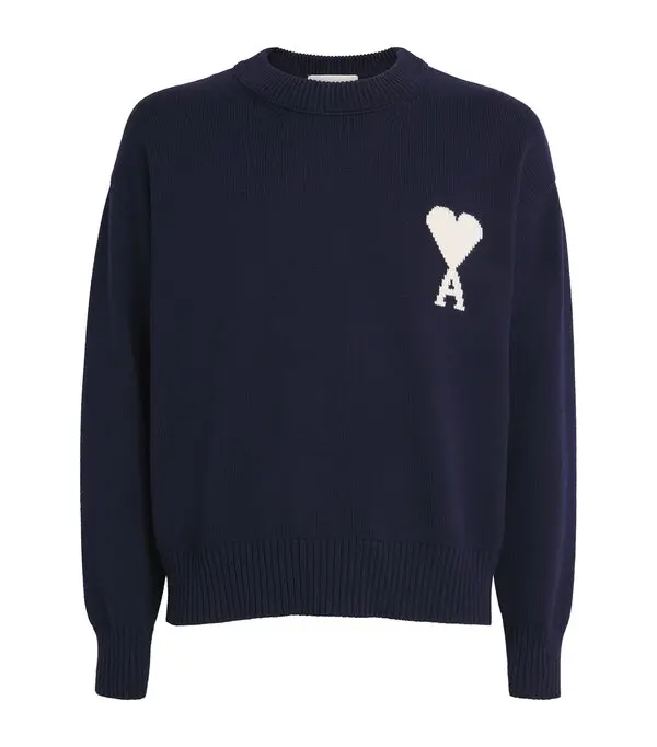 Ami De Coeur Wool-cotton Blend Sweater - Blue