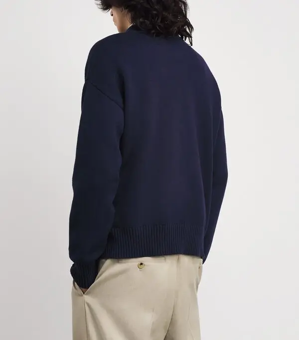 Ami De Coeur Wool-cotton Blend Sweater - Blue