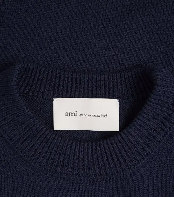 Ami De Coeur Wool-cotton Blend Sweater - Blue