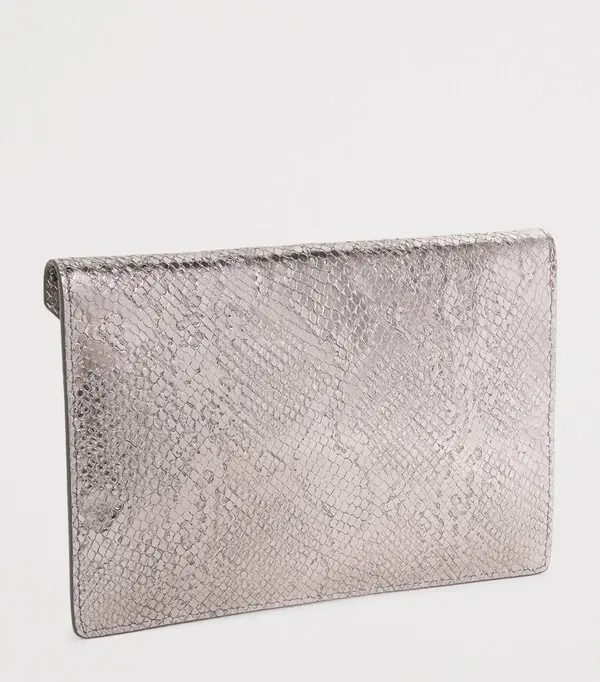 VIVIENNE WESTWOOD Croc-embossed Leather Envelope Clutch