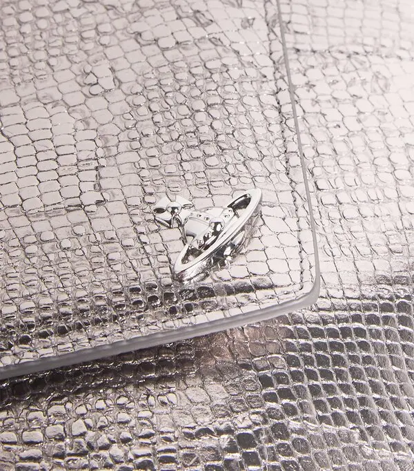VIVIENNE WESTWOOD Croc-embossed Leather Envelope Clutch