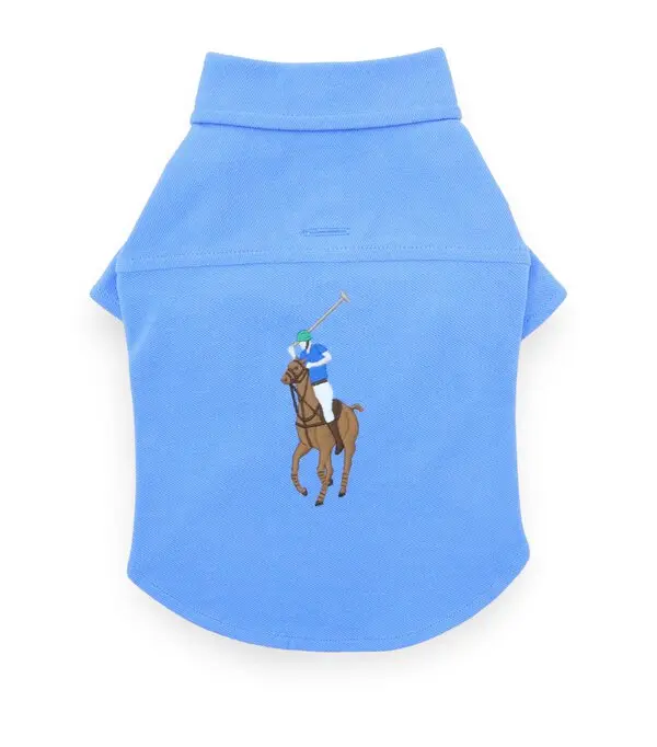 Ralph Lauren Mesh Cotton Polo Pony Dog Shirt - Blue