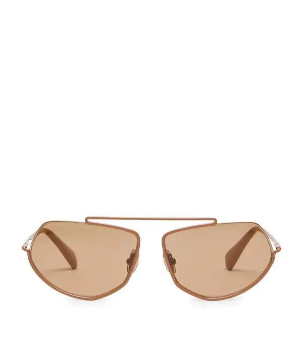 Max Mara Metal Square Sunglasses - Beige