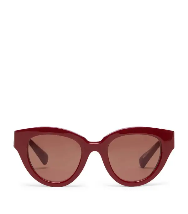 Max Mara Acetate Butterfly Cat Eye Sunglasses - Red
