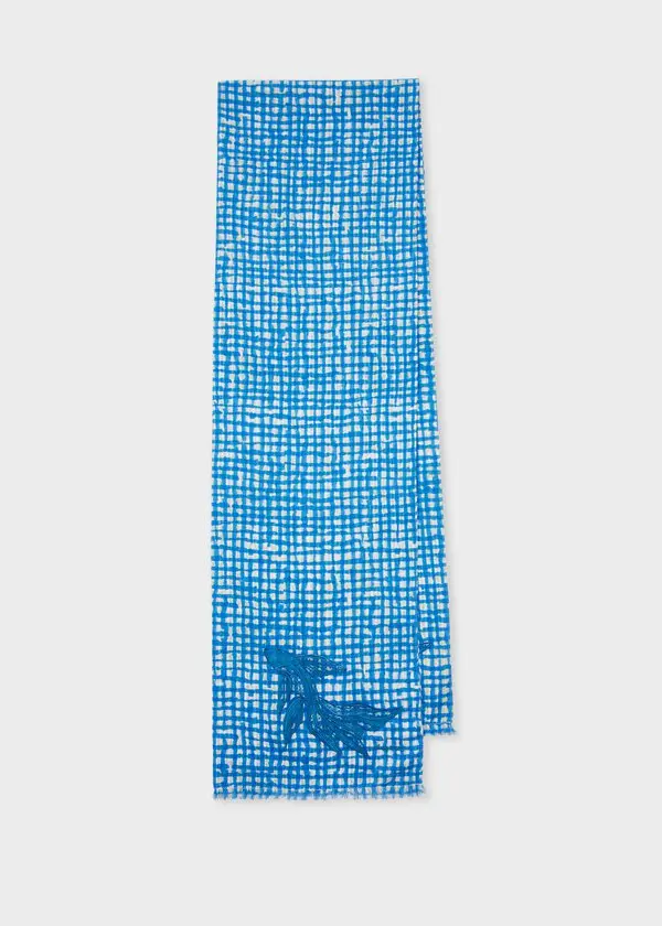 Paul Smith Cotton 'fish' Check Scarf