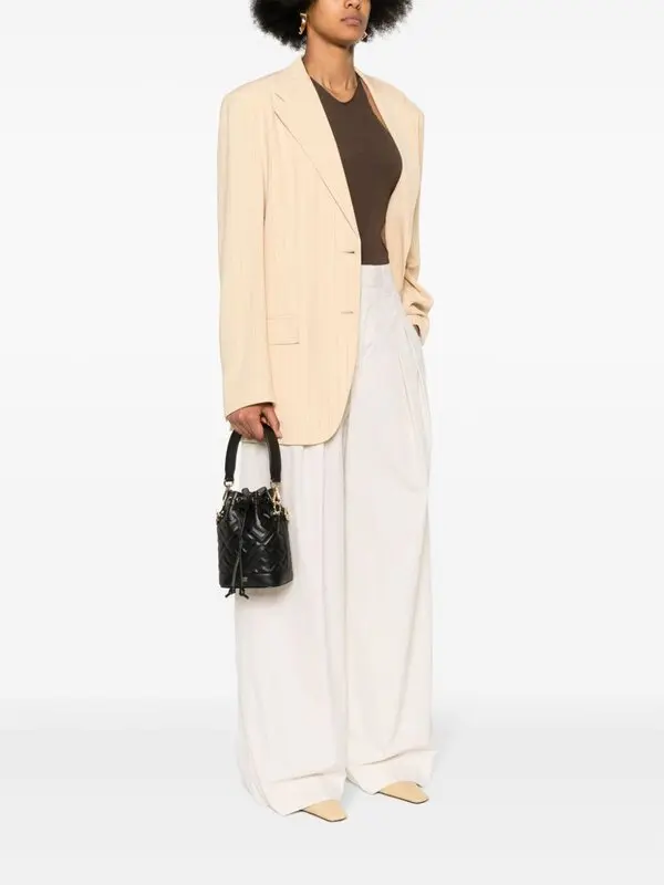 Fendi Mon Tresor Mini Leather Bucket Bag - Black