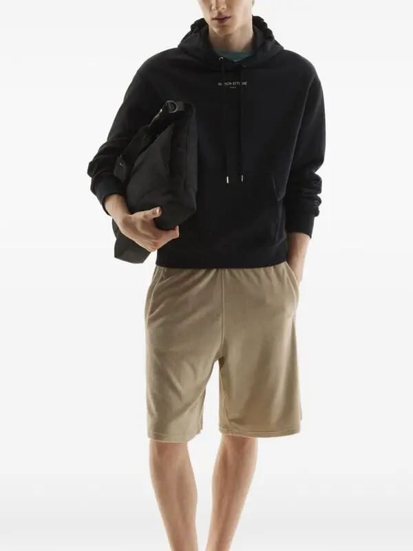 Maison Kitsuné Logo Cotton Hoodie - Black