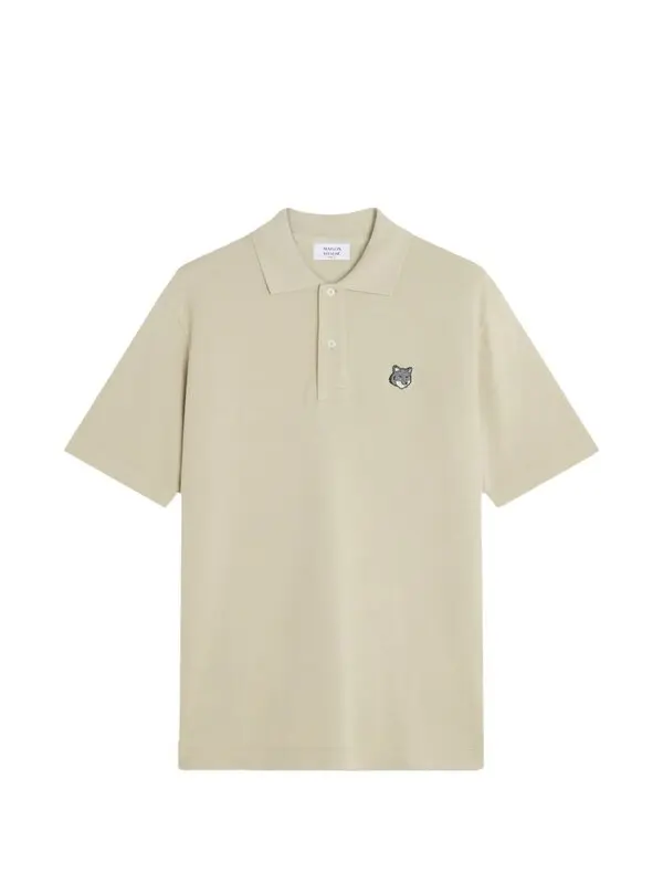 Maison Kitsuné Fox Head Cotton Polo Shirt - Beige