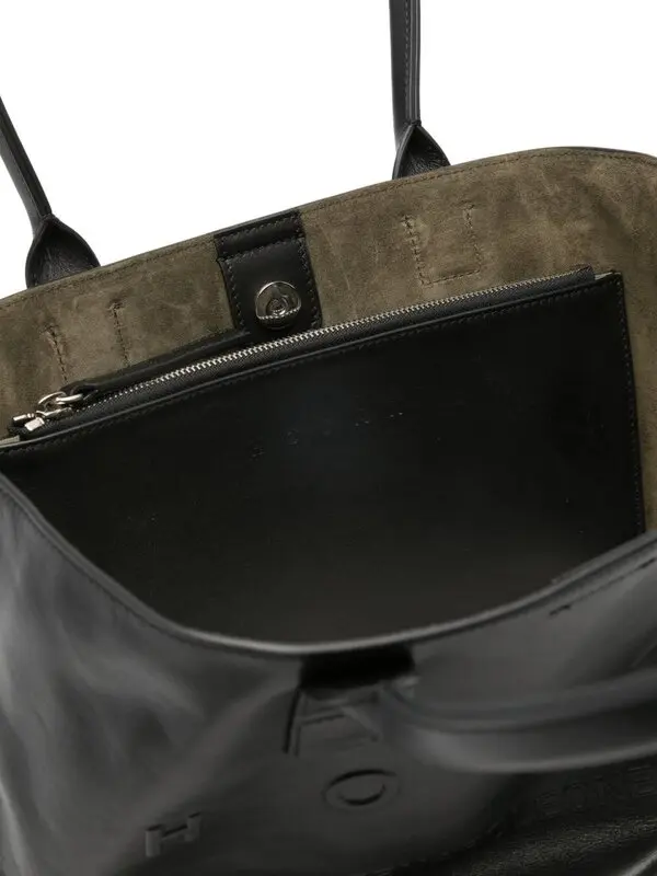 Hogan Leather Tote Bag - Black
