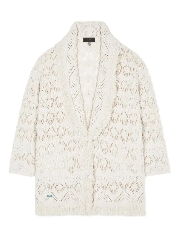 Alanui Lagoon Romance Cotton Cardigan - White