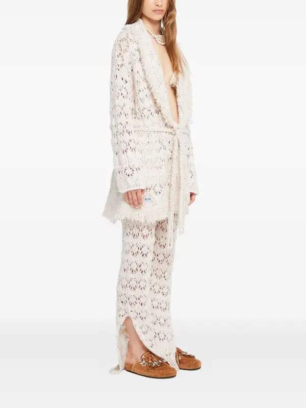 Alanui Lagoon Romance Cotton Cardigan - White