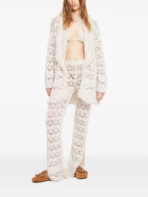 Alanui Lagoon Romance Cotton Cardigan - White