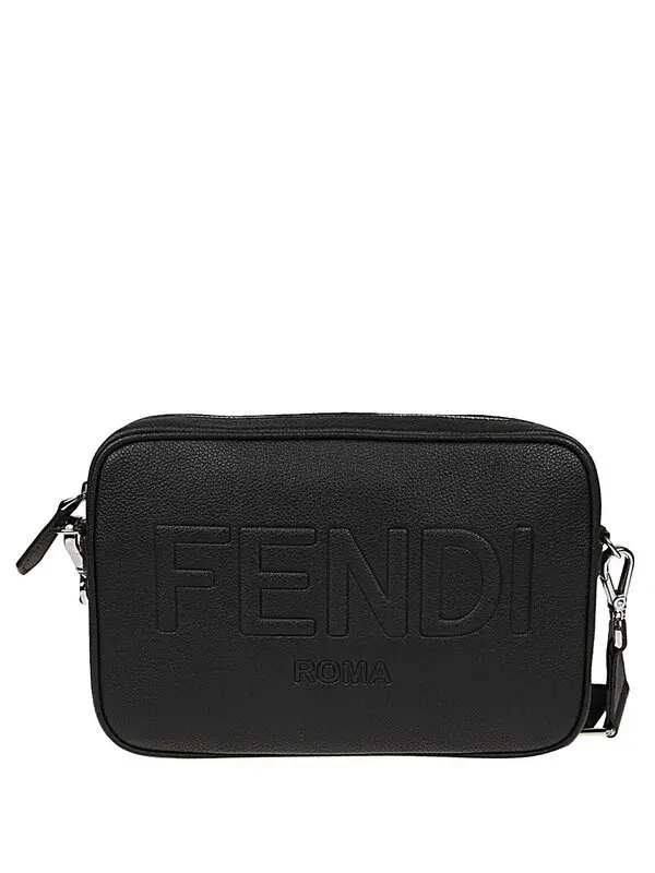 Fendi Diagonal Shoulder Bag - Black