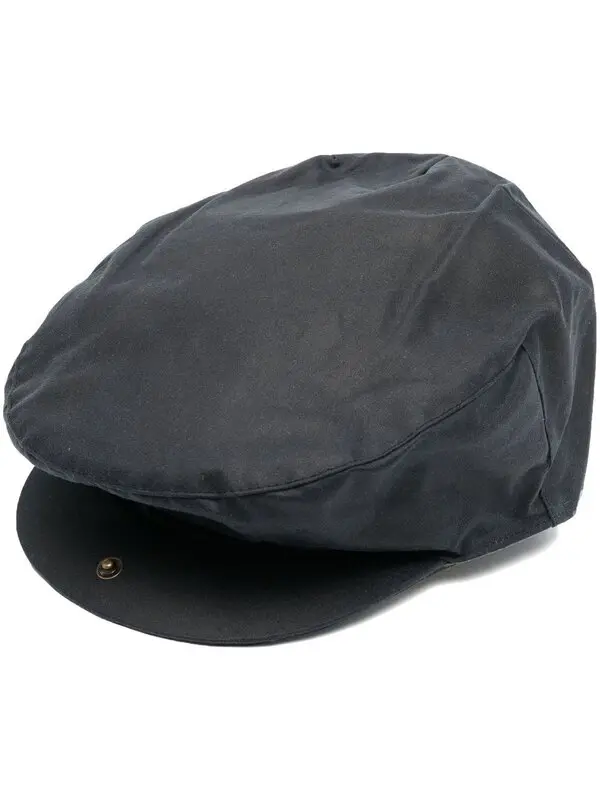 Barbour Basco Wax Flat Cap - Blue