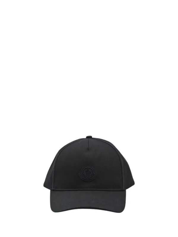 Moncler Cotton Baseball Cap - Black